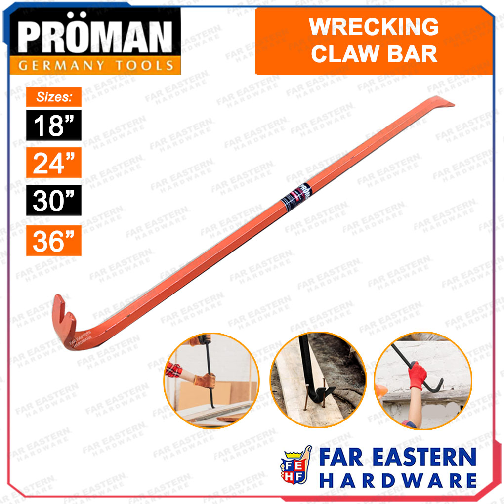 Wrecking Pry Claw Bar 18" 24" 30" 36" PROMAN | RIGID | Shopee Philippines