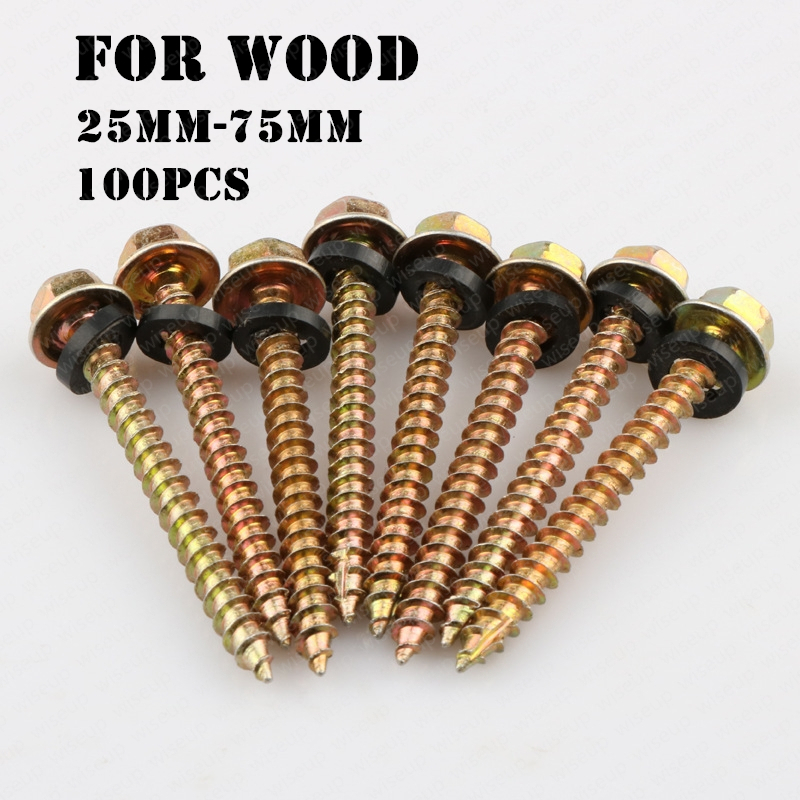 100pcs Tex Screw Self Drilling Screw Hex Drilling Screw For Wood and ...