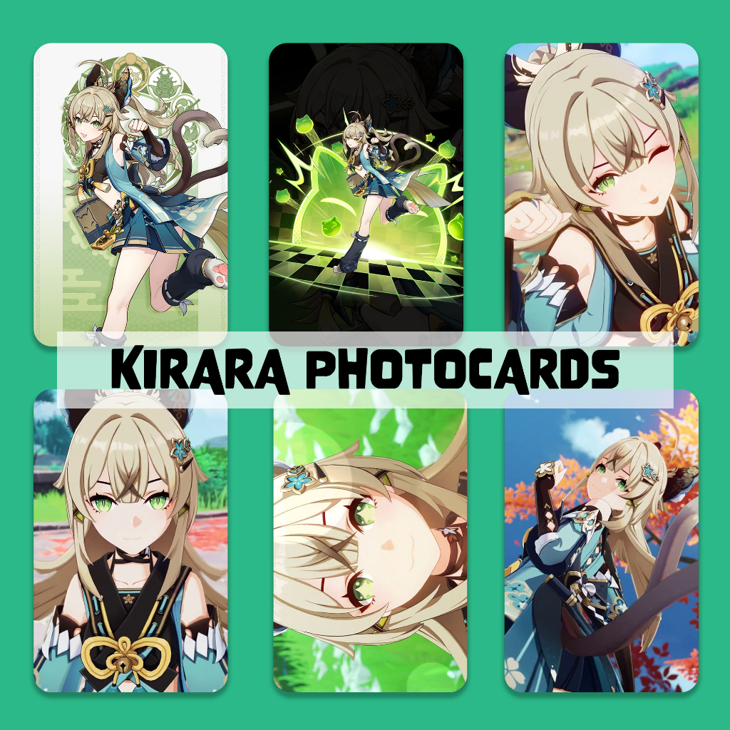 Genshin Impact Photocards - KIRARA Textured Photocards Front and Back ...