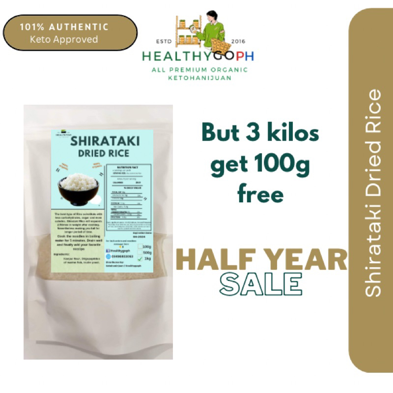 Shirataki dried / Dry Rice 3kilos plus 100g | Shopee Philippines