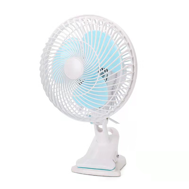 Three-blade spiral electric fan, two-speed wind desk fan, clip fan wall ...
