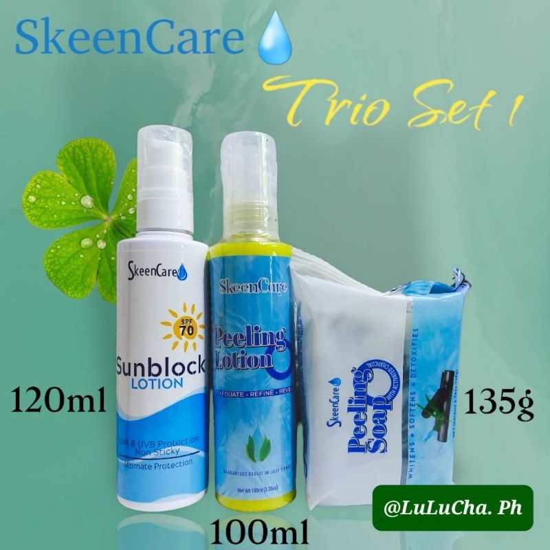 Original SkeenCare Peeling Lotion Trio Set(Peeling Lotion, Sunblock ...