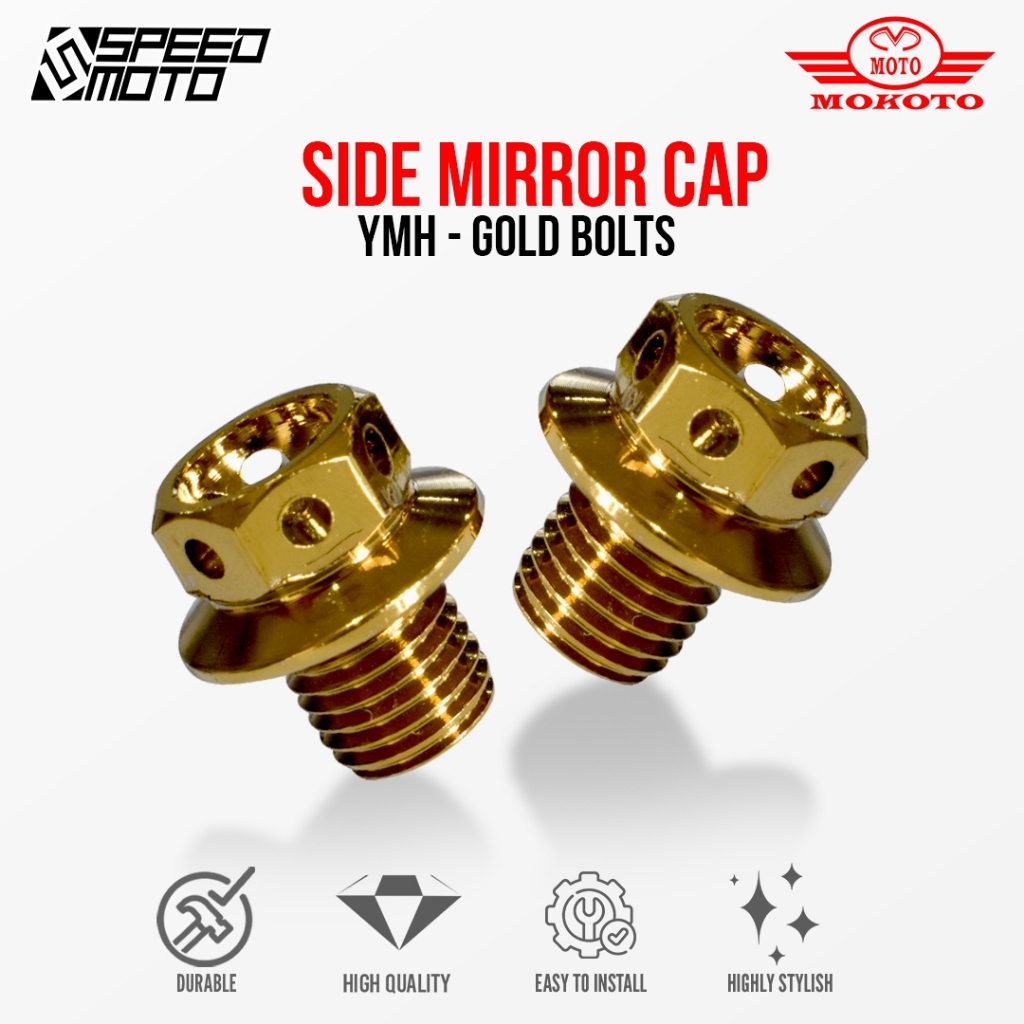 MOKOTO SIDE MIRROR BOLT CAP 10MM UNIVERSAL FOR YAMAHA AND HONDA ...