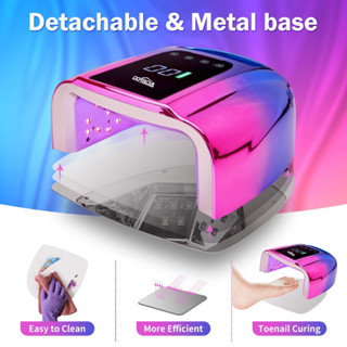 DOYADA Rechargeable 96W UV Red LED Light Nail Lamp Machine Portable Handle Cordless Gel Polish ...