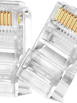 EZ RJ45 CAT6 CAT5 CRYSTAL HEAD MODULAR PLUG RJ45 CONNECTOR SHIELDED AND ...