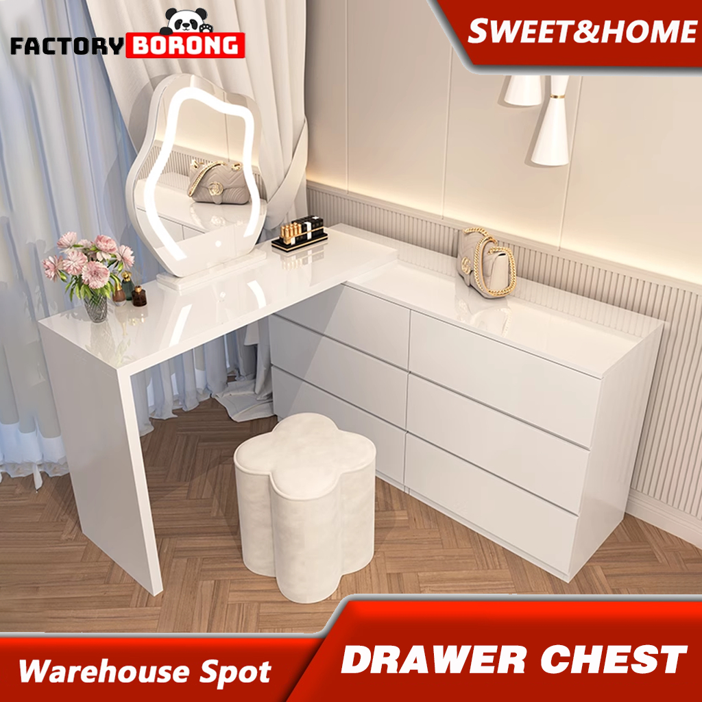 Dressing table bedroom modern minimalist desk drawer integrated net red ...