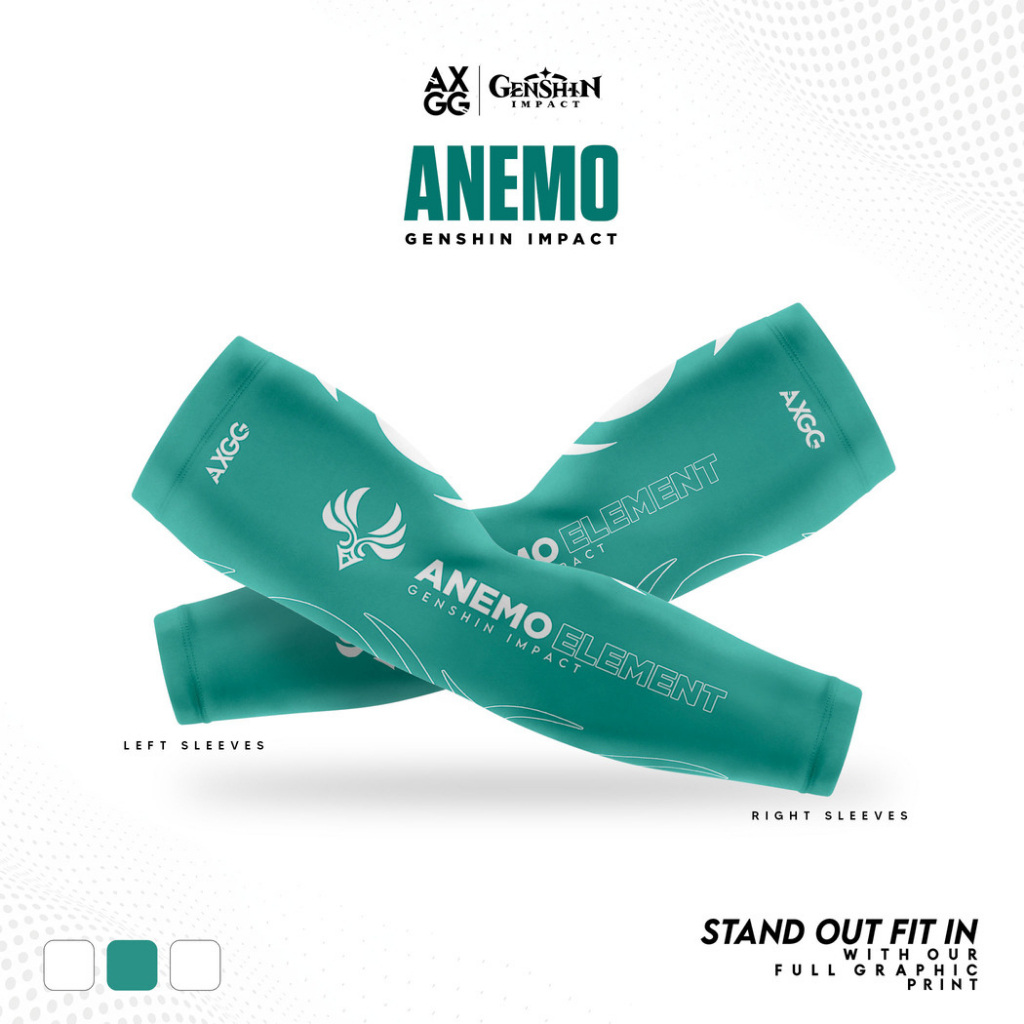 AXGG " Genshin Impact - Elements " Gaming Outdoor 2pcs Arm sleeves ...