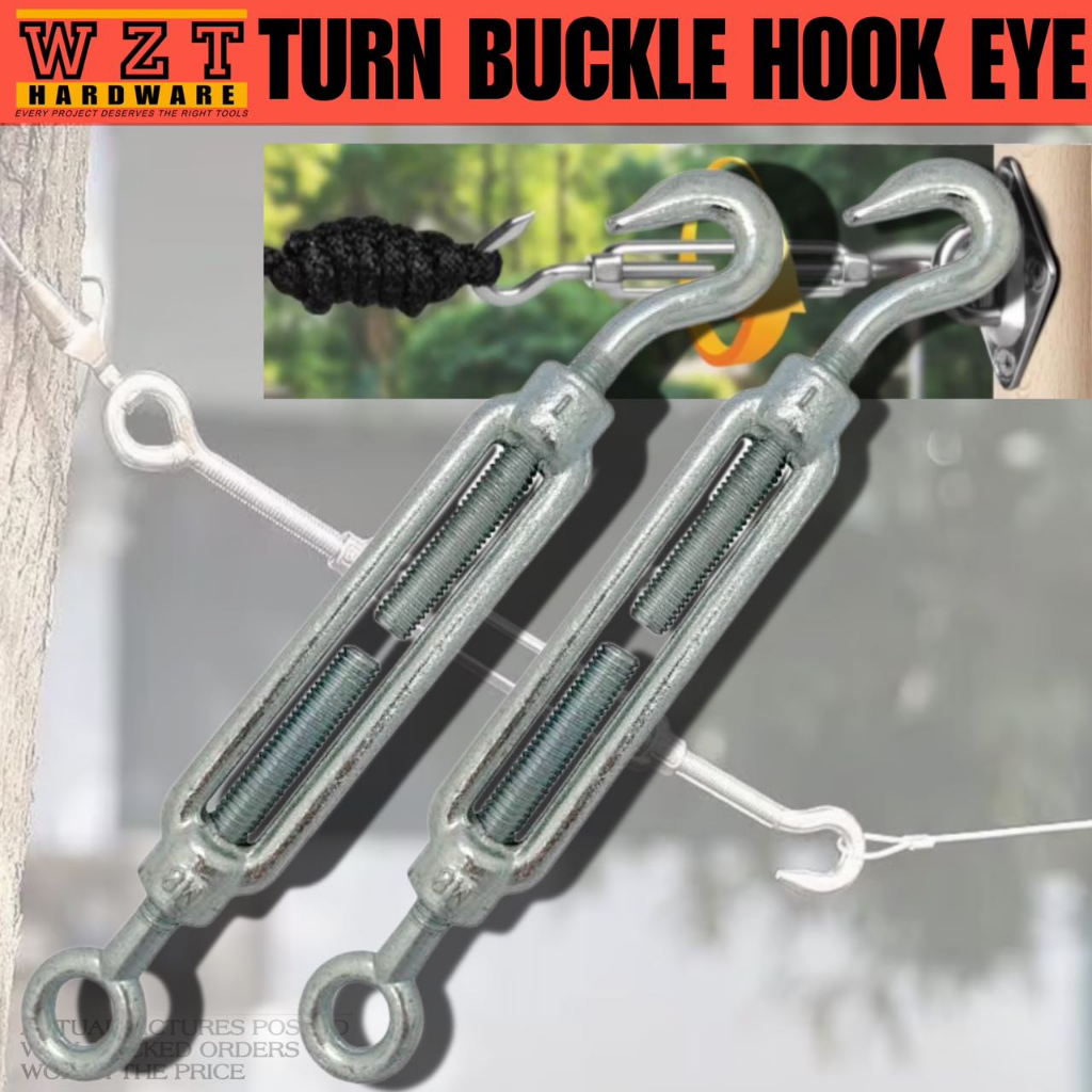 BIG CHROME PLATED TURN BUCKLE HOOK EYE TURNBUCKLE HEAVY DUTY | Shopee ...