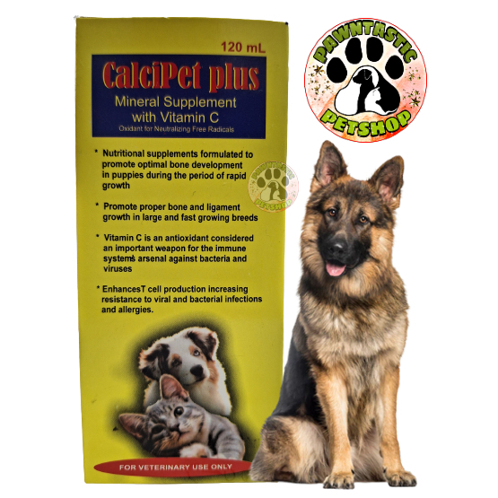 CalciPet Plus Mineral Supplement with Vitamin C 120mL for Dogs & Cats ...
