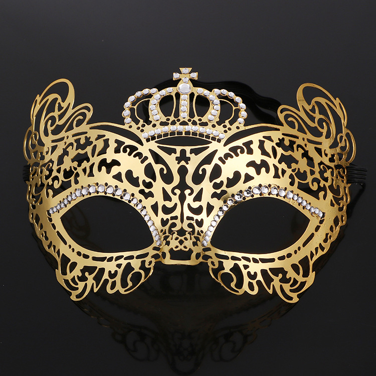 Metal Mask Female Masquerade Sexy Party Hollow Gold Mask Adult Princess ...