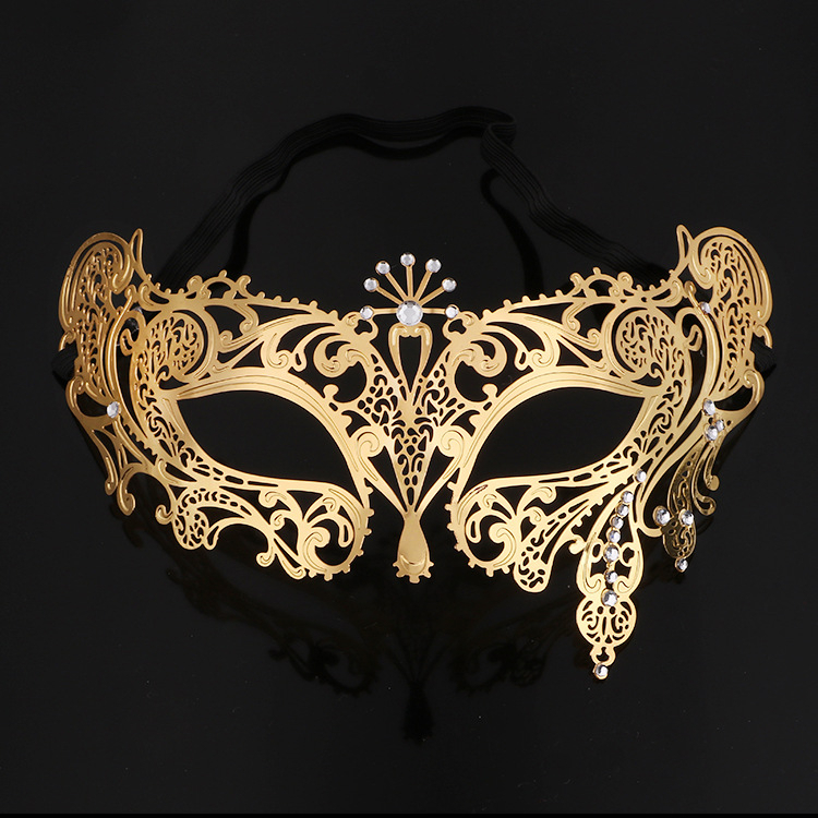Metal Mask Female Masquerade Sexy Party Hollow Gold Mask Adult Princess ...