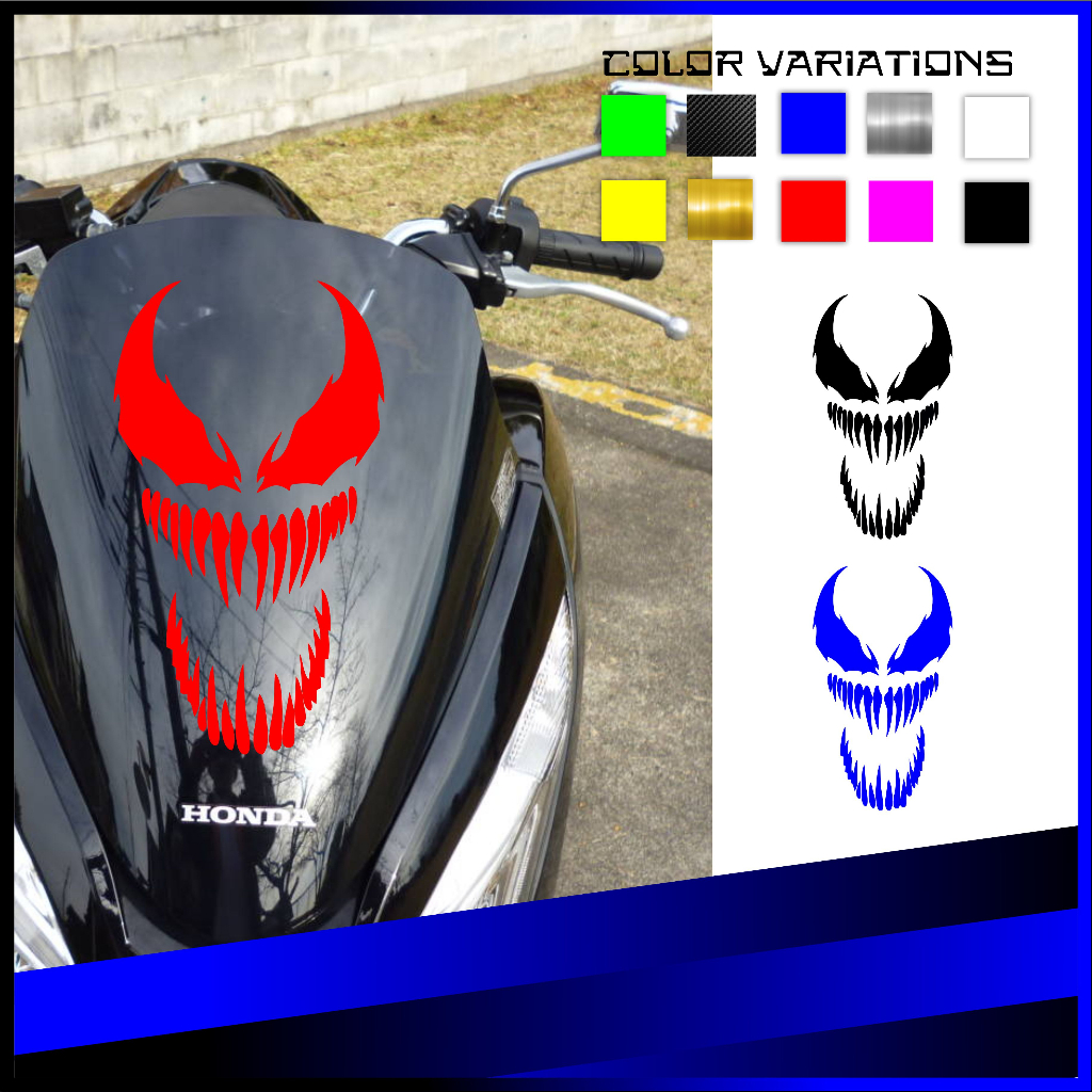 VENOM FACE CUT-OUT STICKER DECALS WATERPROOF | Shopee Philippines