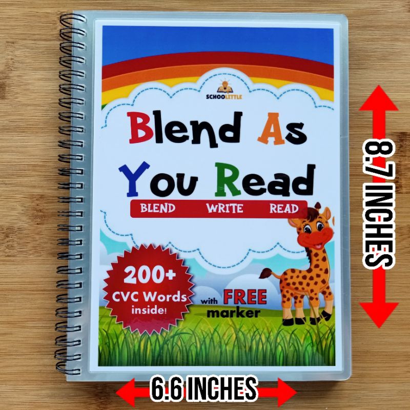 CVC Laminated Reading Book | Blend As You Read | Reading Material for ...