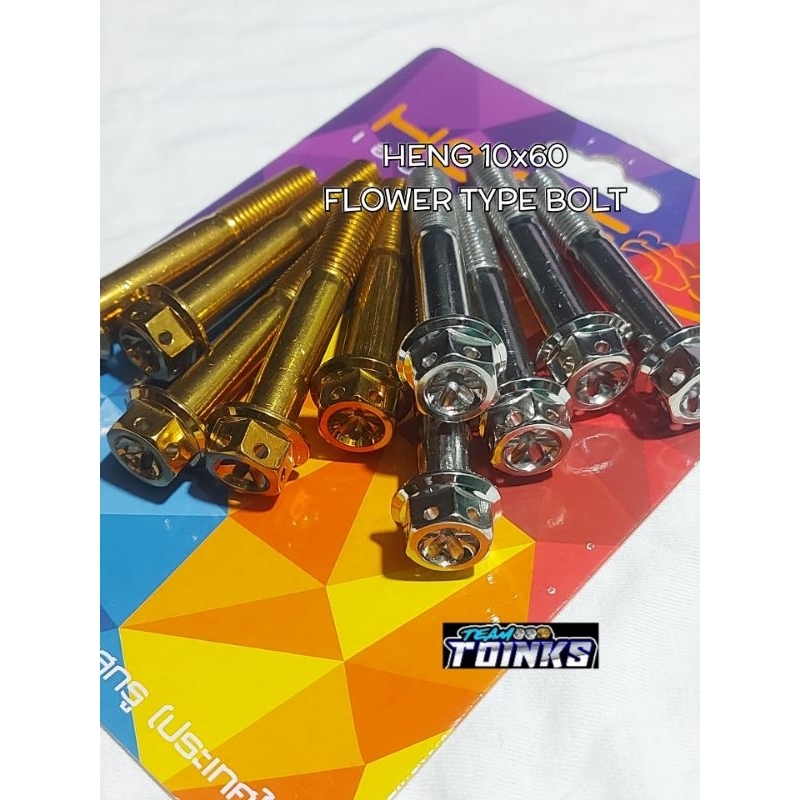 HENG 10x60 FLOWER TYPE / PIPE BOLT / SWING ARM BOLT ( 1pc ) | Shopee ...