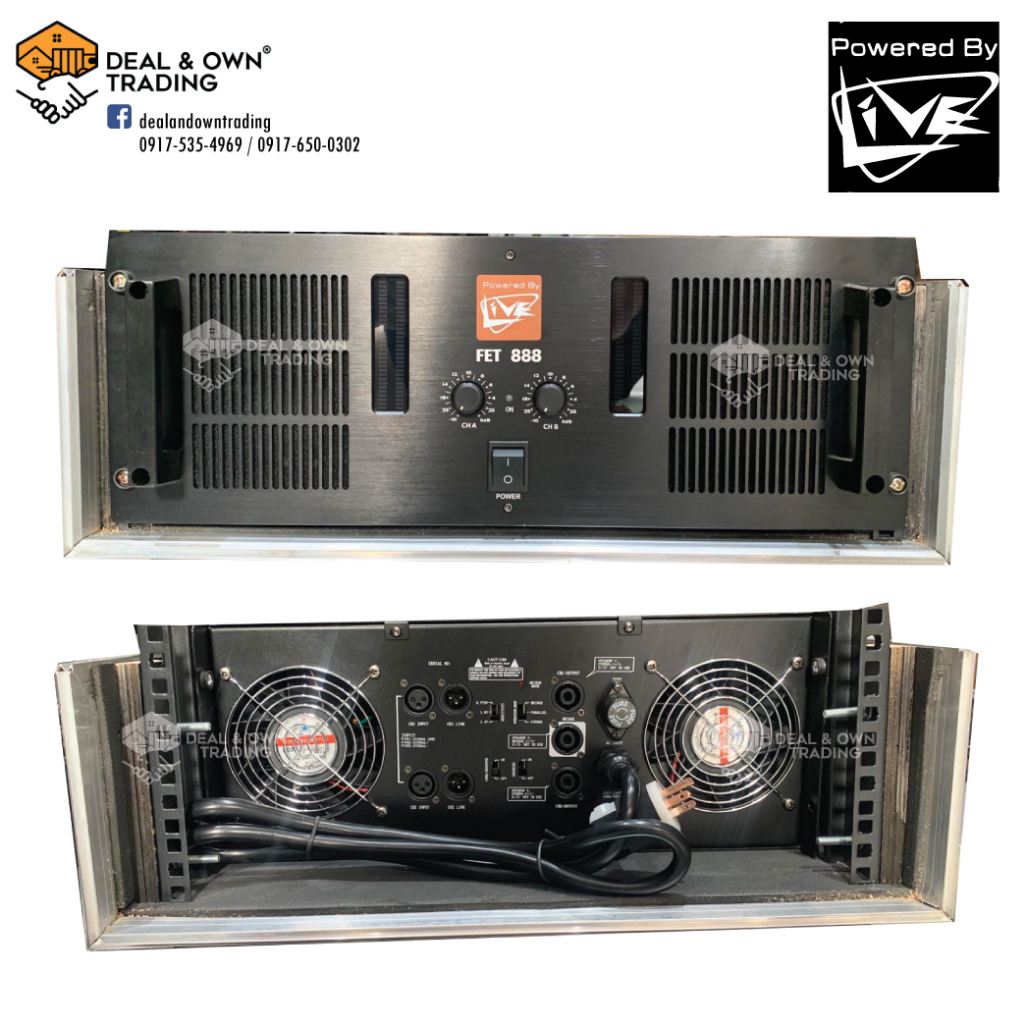 Live FET-888 10000Wx2 4 Ohms Powered Amplifier with Mosfet Transistor ...