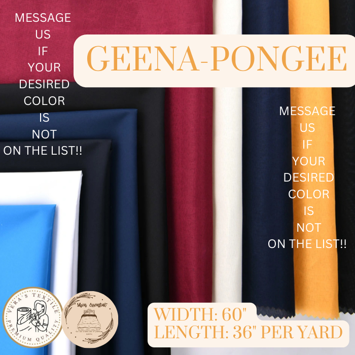 Vera Textile Geena/Pongee/Gina Fabric Cloth（Tela Per Yard） | Shopee ...