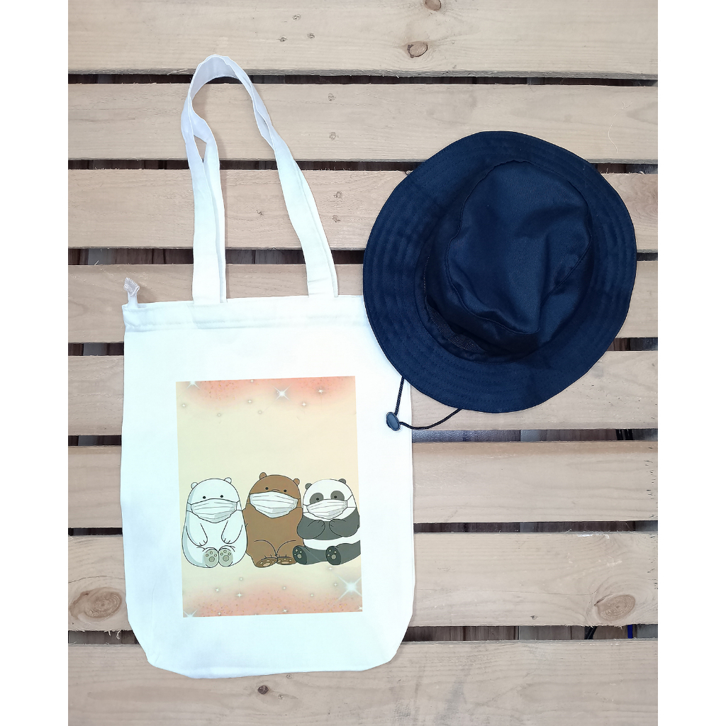 Totebag with Ranger Hat Bears | Shopee Philippines