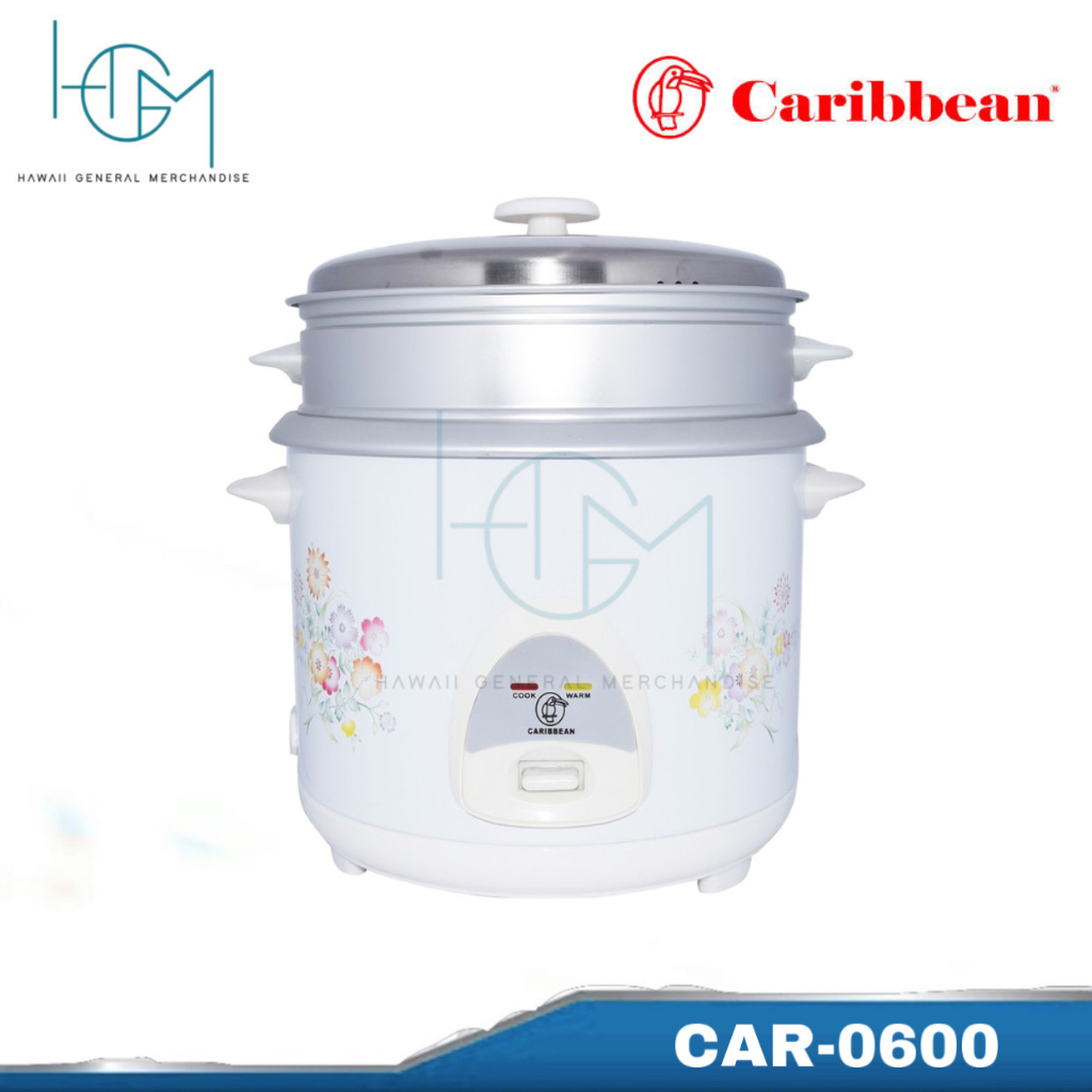 CARIBBEAN RICE COOKER WITH STEAMER - 3 CUPS (CAR-0600S) | Shopee ...