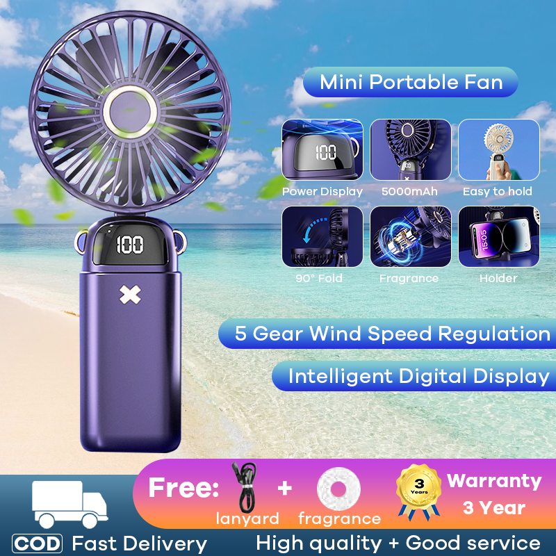 Portable Mini Fan USB Rechargeable Mini Fan Adjustable Cooling Fan ...