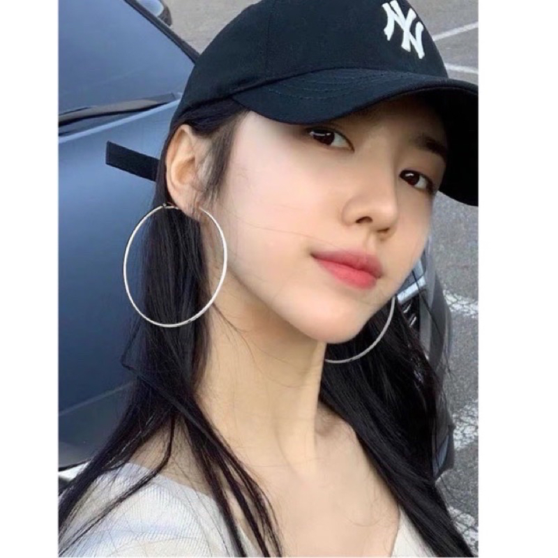 Kayangkaya Stainless Circle Earing Big Hoop Earring Silver Loop Hoop ...