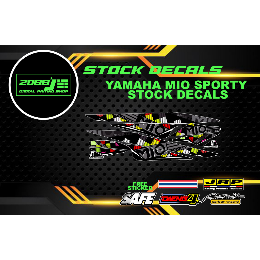YAMAHA MIO SPORTY COMPLETE SET STOCK DECALS | Shopee Philippines