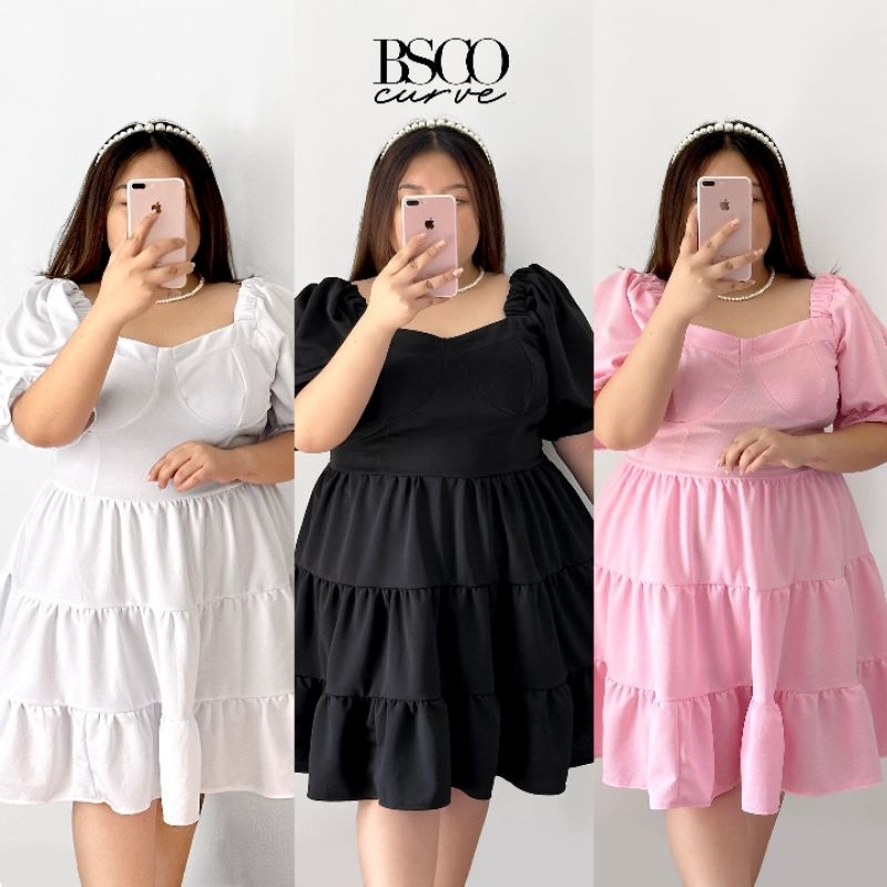 ONHAND BSCO CURVE PLUS SIZE XL-6XL MAYA KOREAN STYLE BABY DOLL DRESS ...