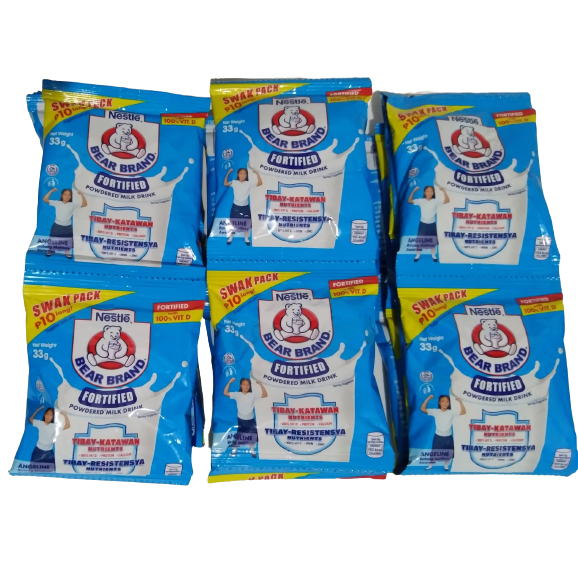 BEAR BRAND Fortified Powdered Milk Drink 33grms – SWAK Pack 24 sachets ...