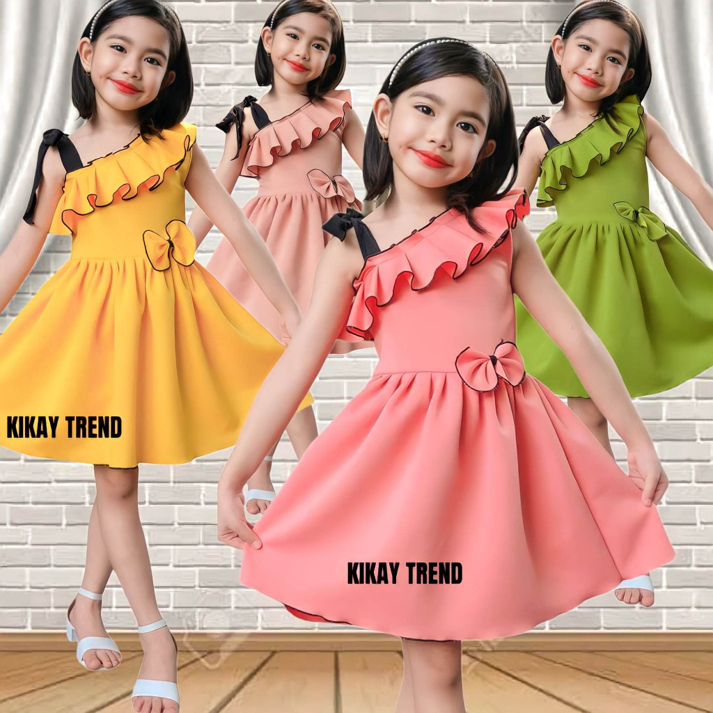 KIKAY TREND I ATASHA FIT 4-6 YEARS OLD KIDS QUALITY DRESS NEOPRENE KIDS ...