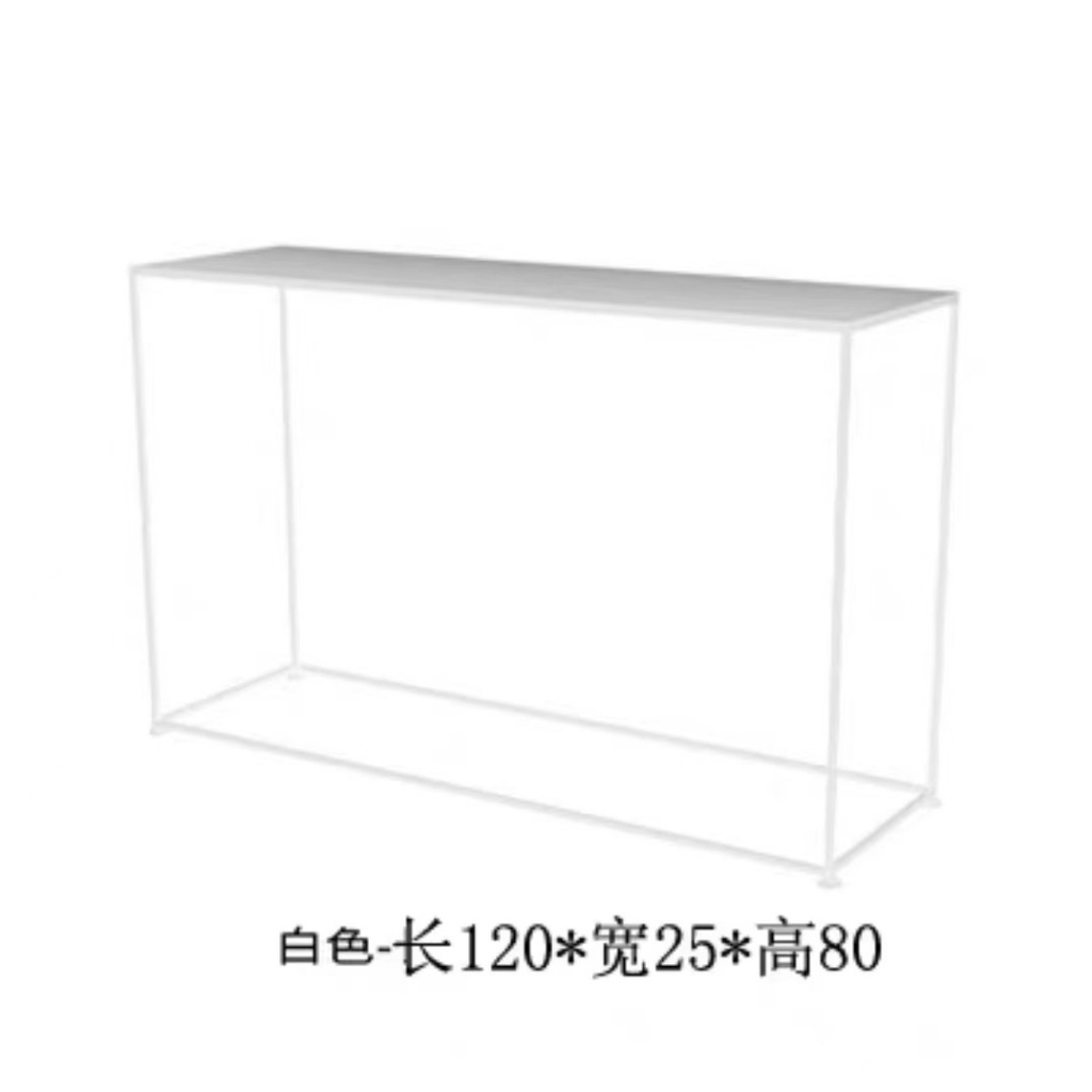 Iron Console Table Long Display Table White/Black Table Porch Decor ...