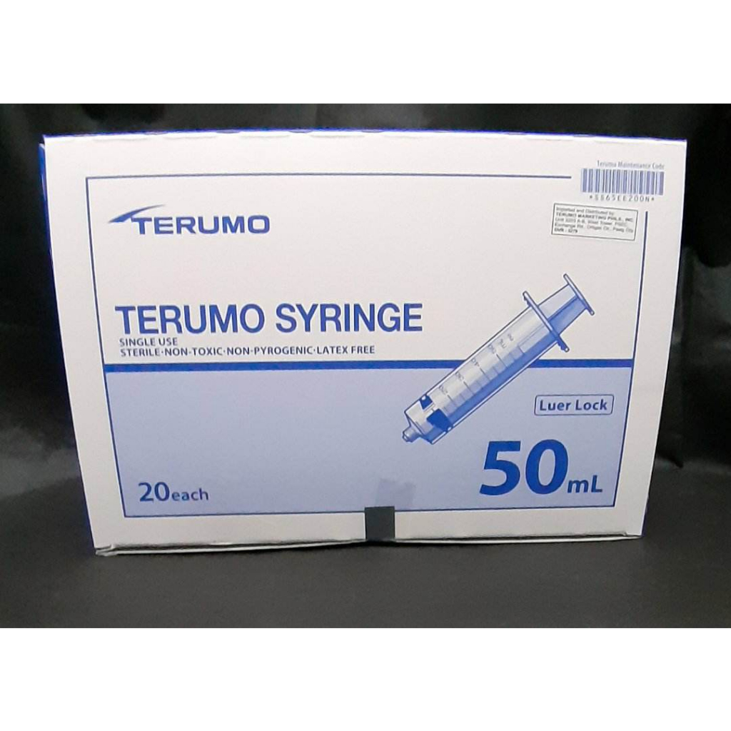 TERUMO DISPOSABLE SYRINGE WITH NEEDLE LUER LOCK TIP 20pcs/Box 50cc/mL | Shopee Philippines