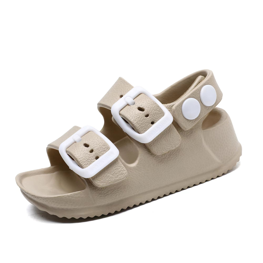 Sandals for Kids Baby Girls and Boys Khaki Slippers Strap Unisex Baby ...