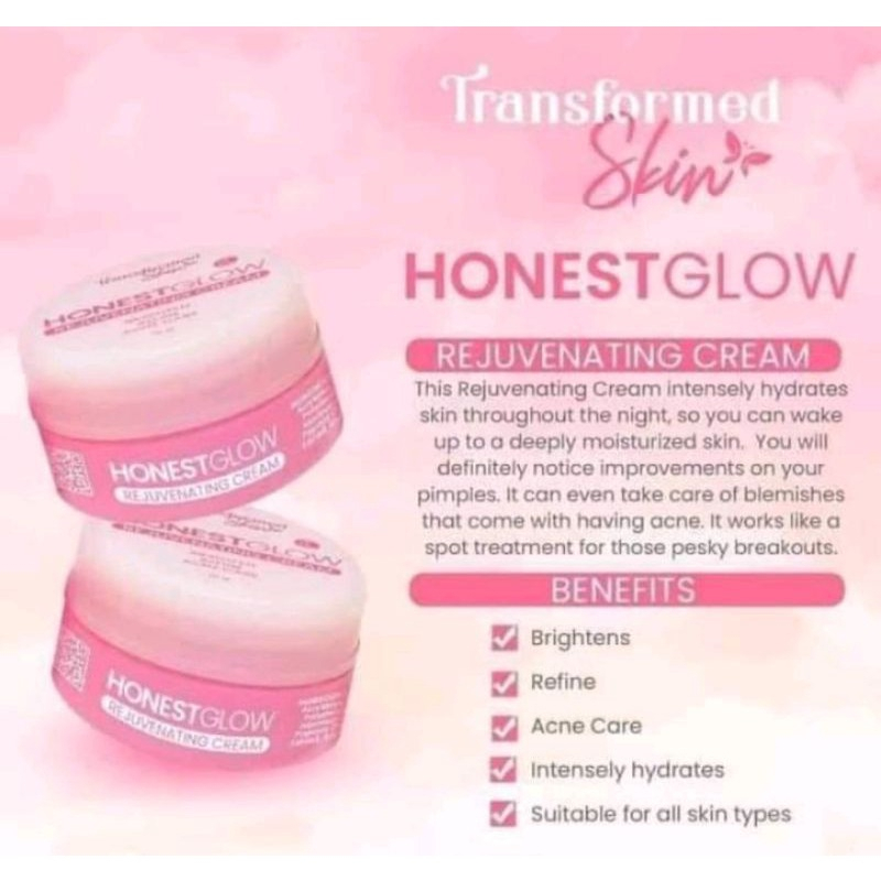HONEST GLOW TRANSFORMED SKIN REJUVENATING CREAM 10G | Shopee Philippines