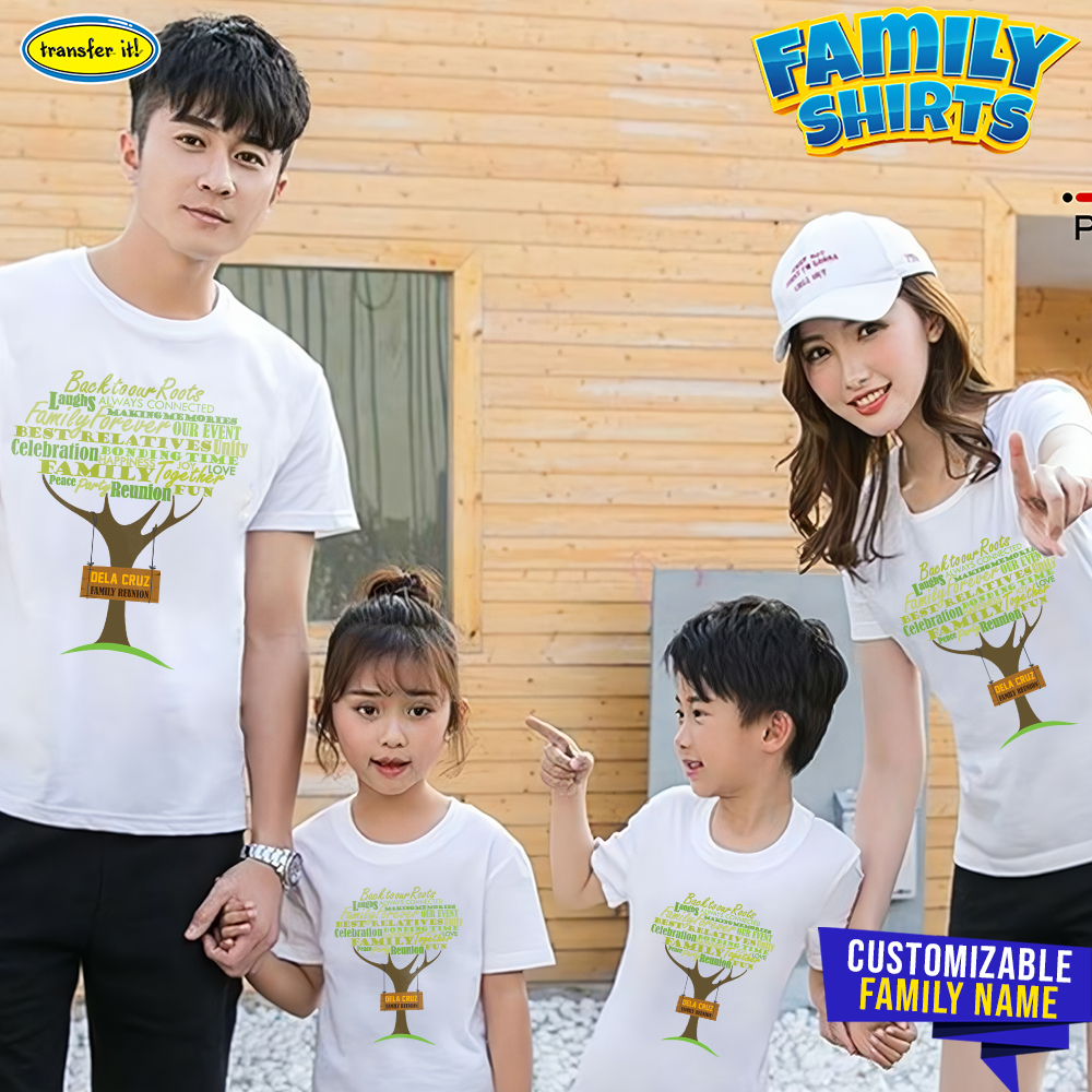 Transfer It Personalized Family Tree Reunion Shirt Sold Per Piece ...