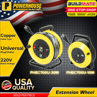 BUILDMATE Powerhouse Electric Extension Wheel 10M 30M Universal Outlet ...