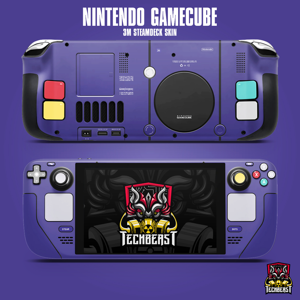 3M Retro Steam Deck GameCube Skin Custom Wrap Vinyl SD Techbeast ...