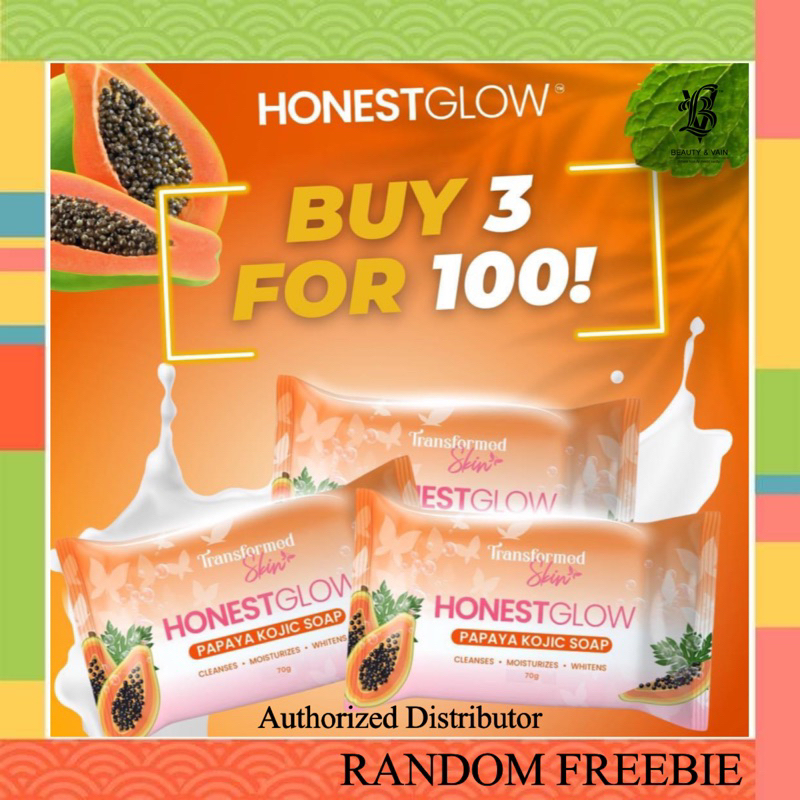 HONEST GLOW KOJIC SOAP (70g) 3 Pcs FOR 100 | Shopee Philippines