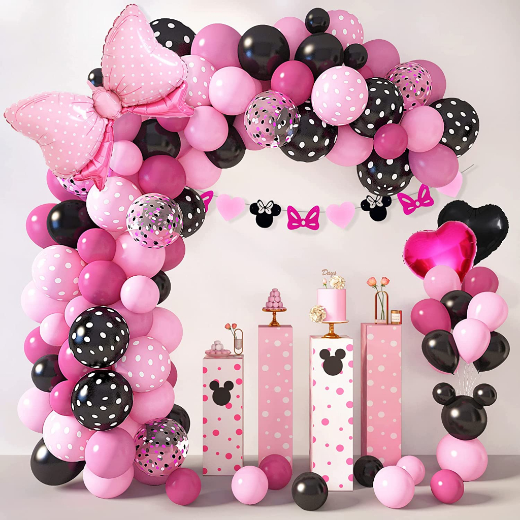 113Pcs Mouse Balloon Garland Arch Kit for Cartoon Mouse Theme Birthday ...