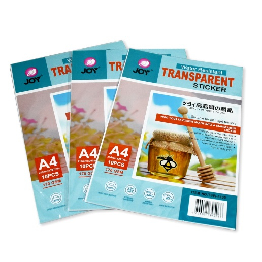 Joy Transparent Sticker Paper (170 gsm) | Shopee Philippines