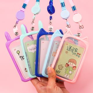 ins Style Student Card Holder Creative Cute Silicone Campus Badge ...