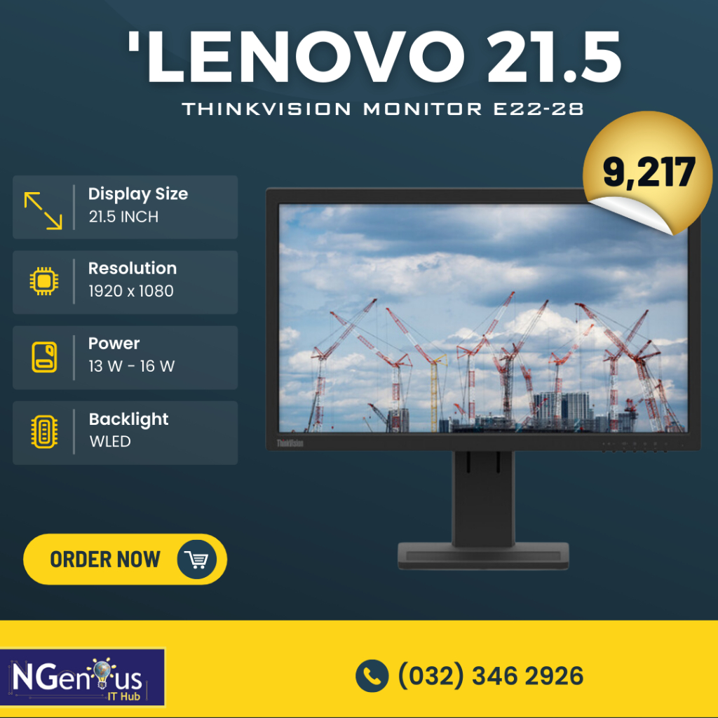 Lenovo ThinkVision E22-28 21.5-inch FHD Monitor | Shopee Philippines