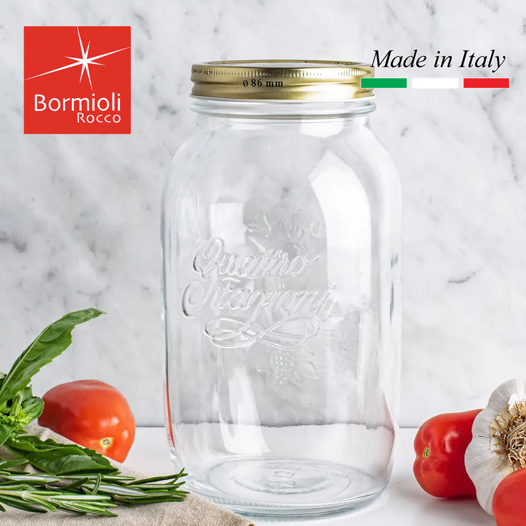 Bormioli Rocco 1.5 Liter Quattro Stagioni Glass Storage Jar with Lid ...