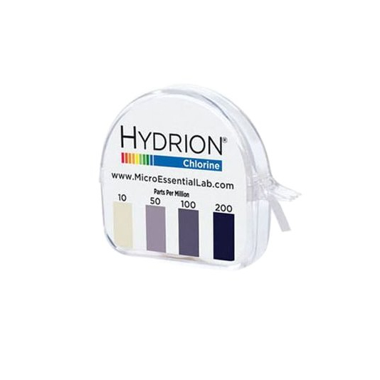 Hydrion Chlorine Test Strips Roll 10-200 ppm with Dispenser and Color ...