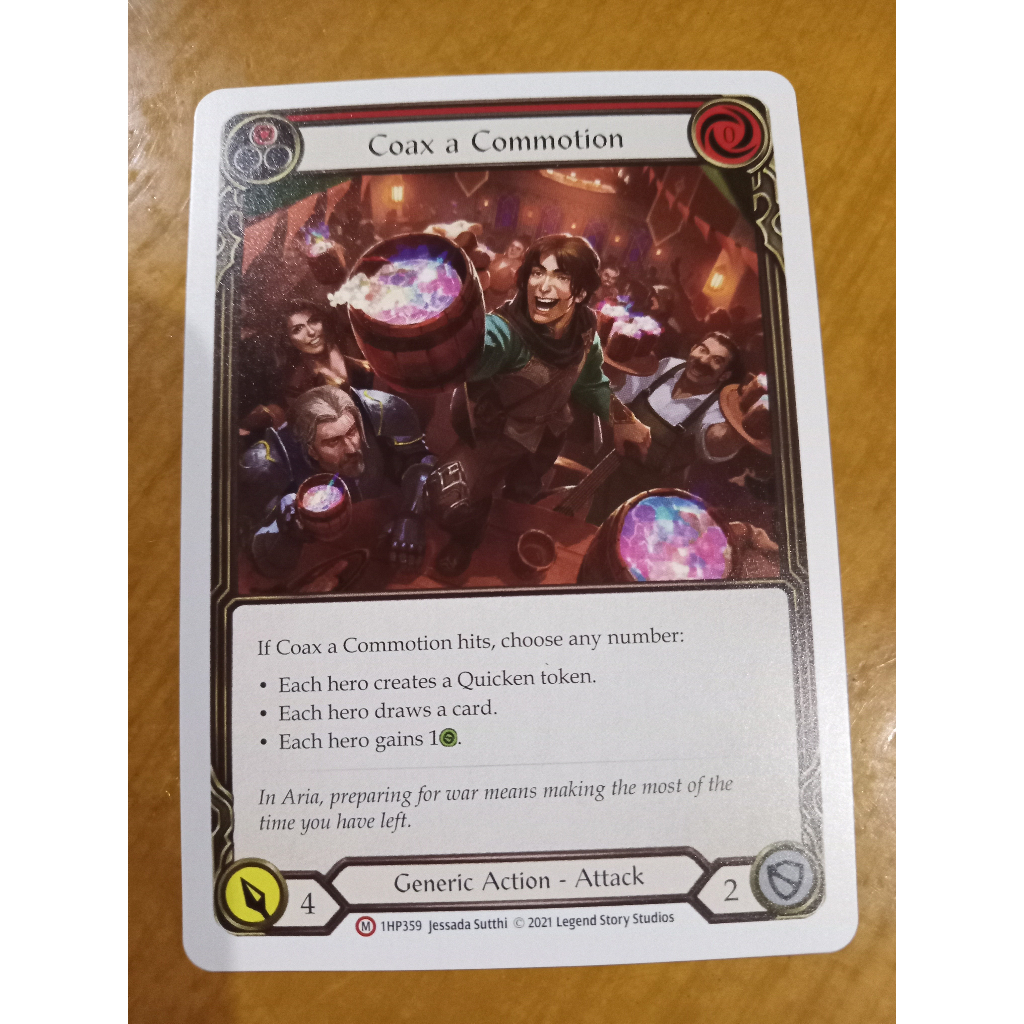 FAB Flesh and Blood TCG: Coax a Commotion History Pack Vol 1 Majestic ...