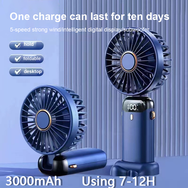 Portable Mini Fan USB Rechargeable Handheld Foldable Fan Cooling Fan ...