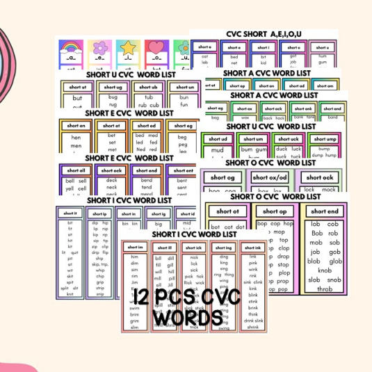 CVC A,E,I,O,U AND ENGLISH CHART | Shopee Philippines