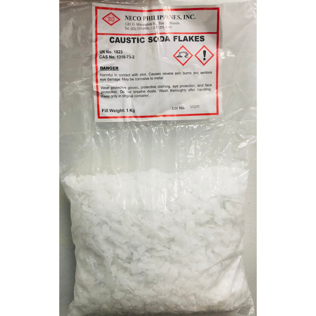 CAUSTIC SODA FLAKES 1kg (SOSA | Sodium Hydroxide | Lye) | Shopee ...