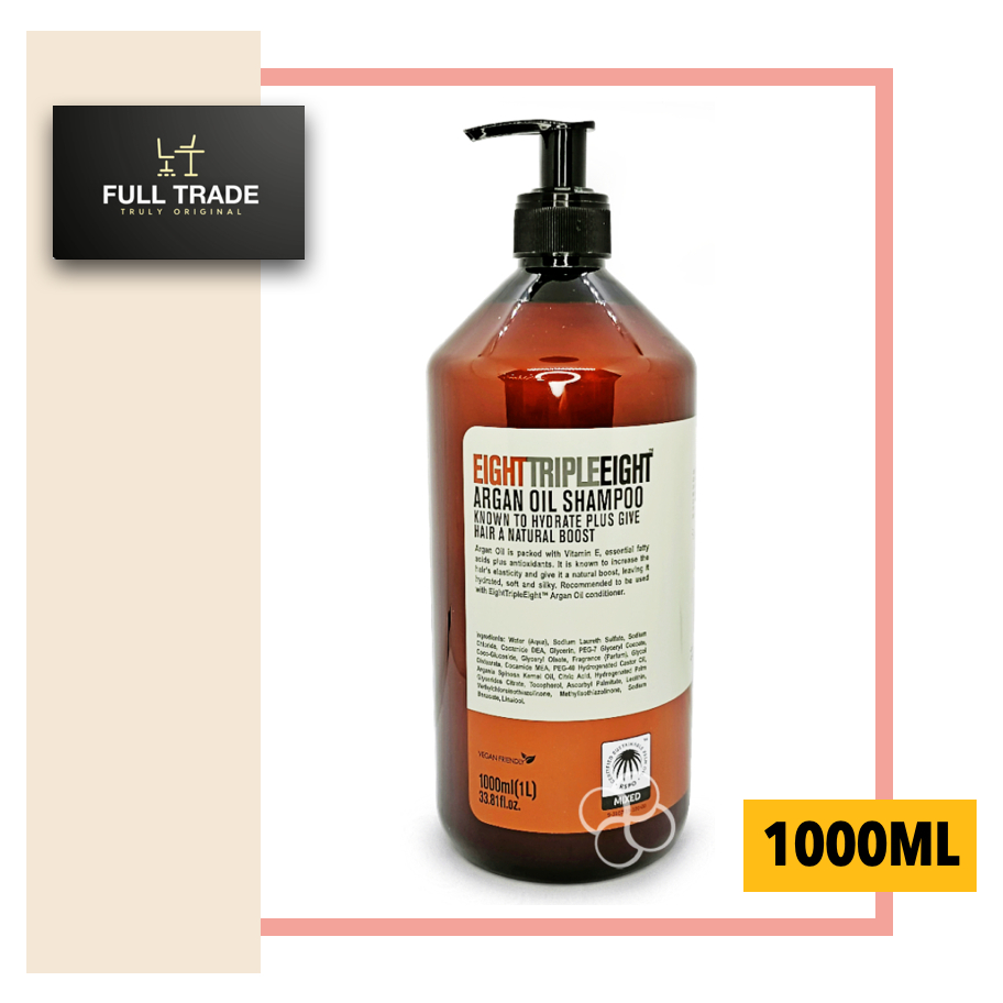 Eight Triple Eight Argan Oil Shampoo 1L | Shopee Philippines