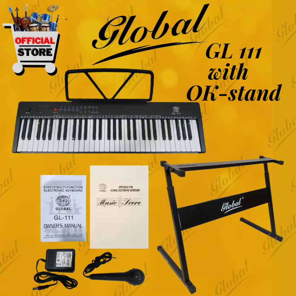 GLOBAL KEYBOARD - 61 KEYS COMPACT SIZED GL 111 BEST for GIG use HANDY ...