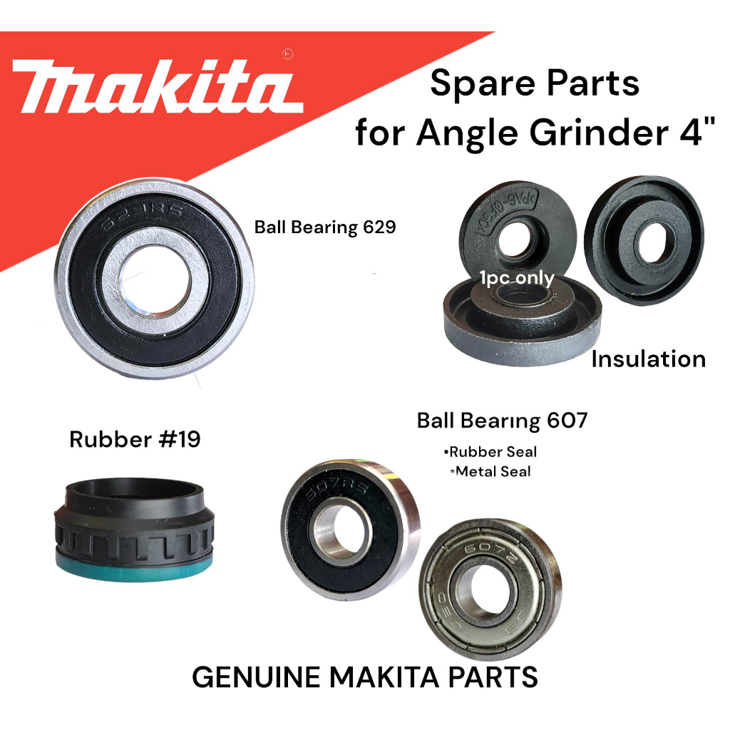 Original Makita Parts for Angle Grinder (Bearing 607Z/607RS, Bearing ...
