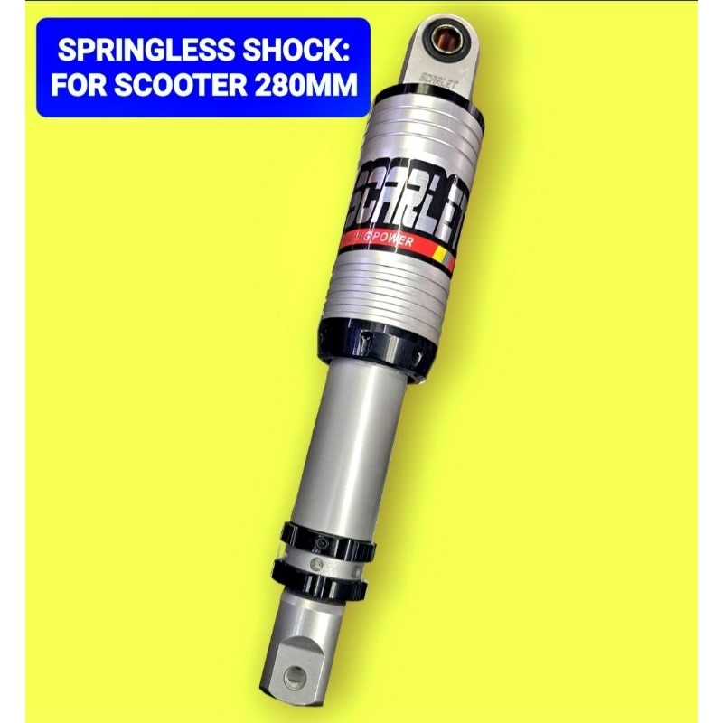 SPRINGLESS SHOCK FOR MOTORCYCLE - SCOOTER 280MM SCARLET BRAND | Shopee ...